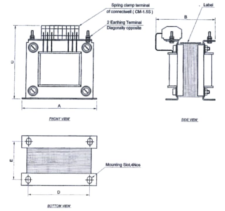 SINGLE-PHASE POWER / CONTROL TRANSFORMER – Precise Electricals